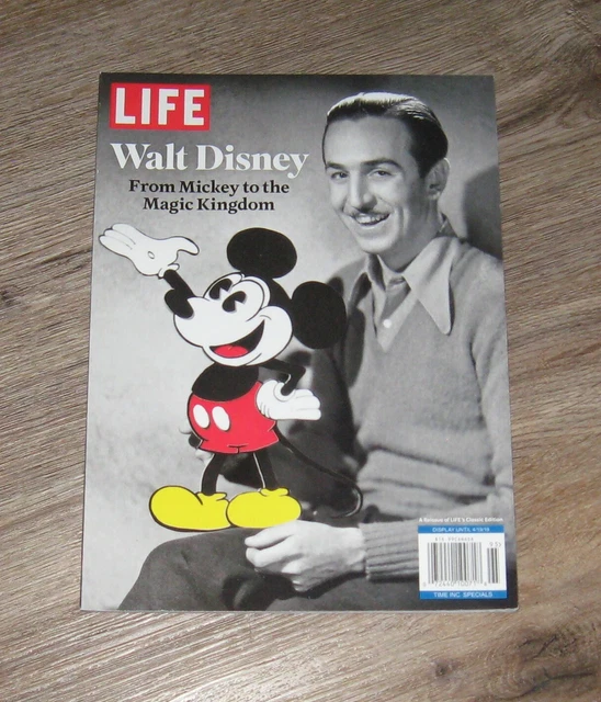 LIFE MAGAZINE BOOK Walt Disney COVER Mickey Mouse to the Magic Kingdom ...