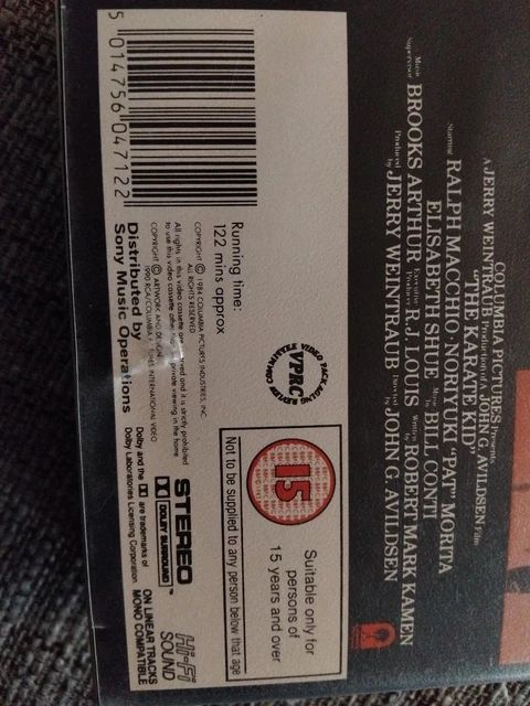 THE KARATE KID VHS video TriStar Classic 15 RARE LOW START £5.43 ...