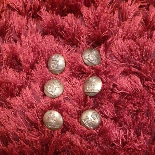 SIX SMALL KINGS Crown Artillery Buttons £8.99 - PicClick UK
