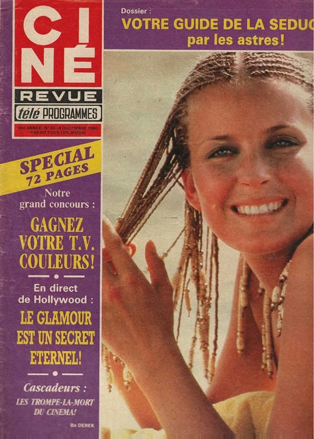 CINÉ TÉLÉ REVUE n° 49 - Bo Derek - Michel Sardou (Décembre 1980) EUR 5,00 - PicClick FR