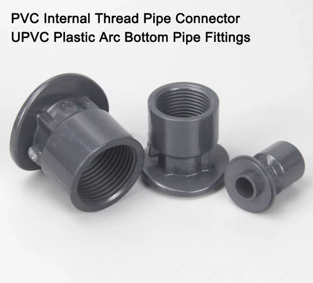 PVC INTERNAL THREAD Pipe Connector UPVC Plastic Arc Bottom Pipe ...