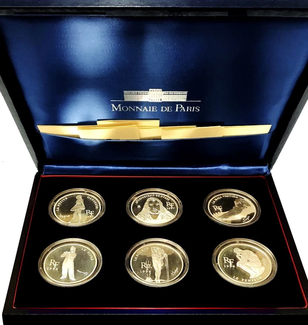 FRANCE FR COFFRET Monnaie de Paris 6X 10 Francs frs 1996 /97 ARGENT BE PROOF PP EUR 258,00 ...
