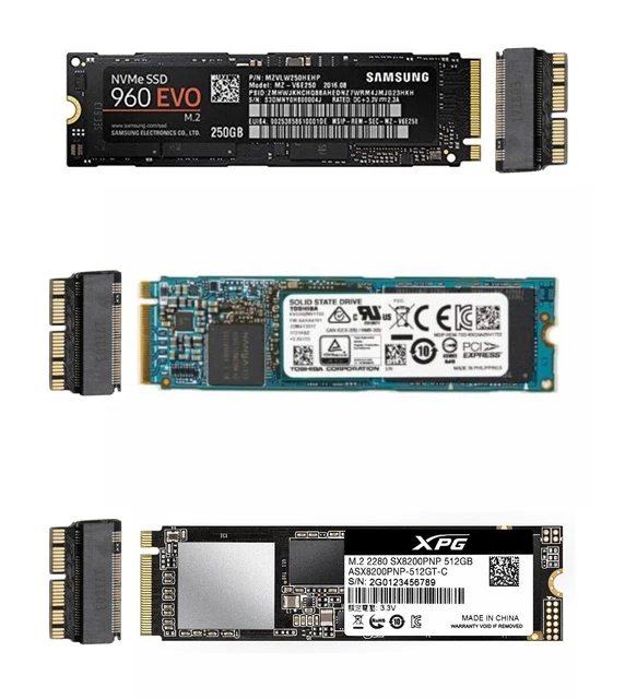SINTECH NGFF M.2 NVME Adapter Card for SSD Upgrade MacBook Air and Pro ...