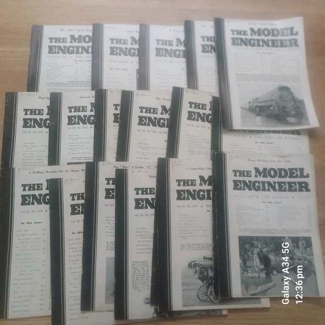 THE MODEL ENGINEER Magazine 1940 Bundle of 19 magazines £10.00 ...