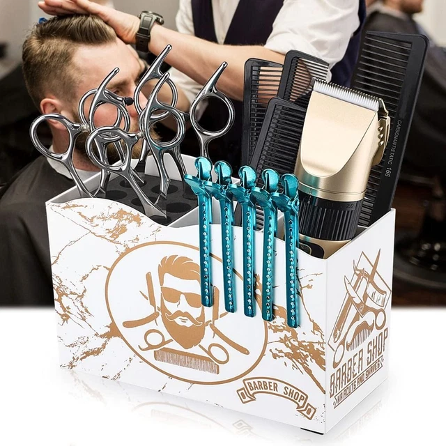 SALON BARBER SHOP Scissors Holder | Combs Storage Box Hairdressing Tool ...
