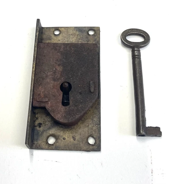 ANTIQUE GRANDFATHER / Longcase Clock Lock and Key : Working £45.00 ...