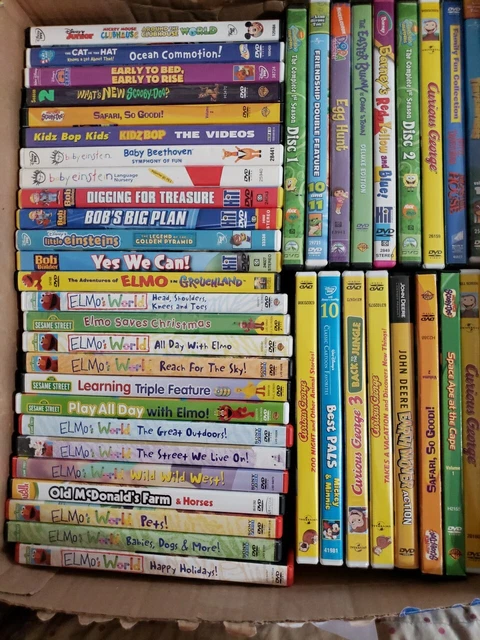 DVD LOT 43 Sesame Street Nickelodeon JR Curious George Elmo Bob the ...