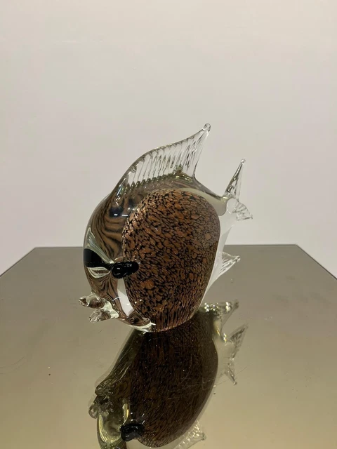 SCULPTURE MURANESE EN Verre Sommerso, Figures de Poisson Moitié Du Xx ...