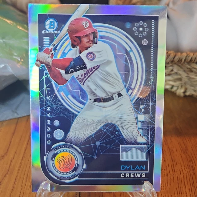 CARTE DE BASEBALL DYLAN CREWS 2024 Bowman Chrome AI Nationals Prospect ...
