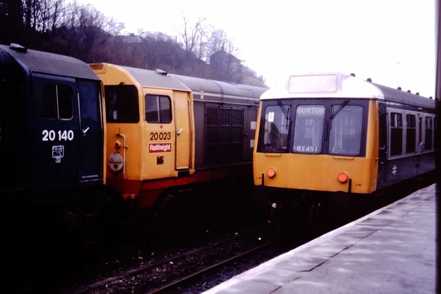 1980S BRITISH RAIL BR Diesel Electric Loco 20 023 Railway Slide 653 £2. ...