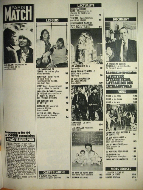PARIS MATCH N° 1612 du 18/04/1980-Darc & Delon. Otages à Téhéran ...