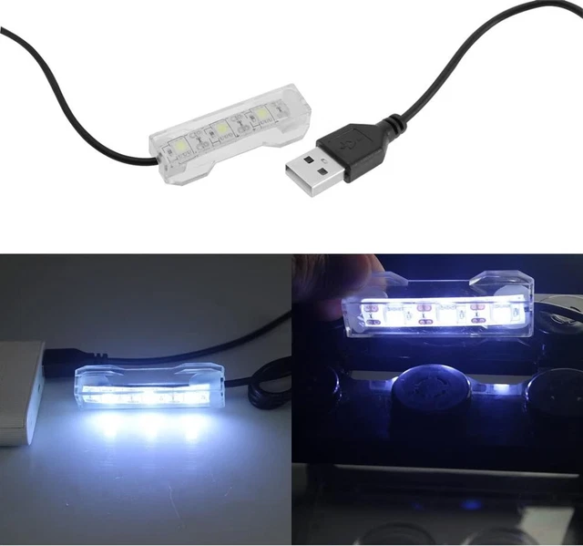 2PCS SMALL AQUARIUM Light Black Wire White Light USB Strip Water Plant ...