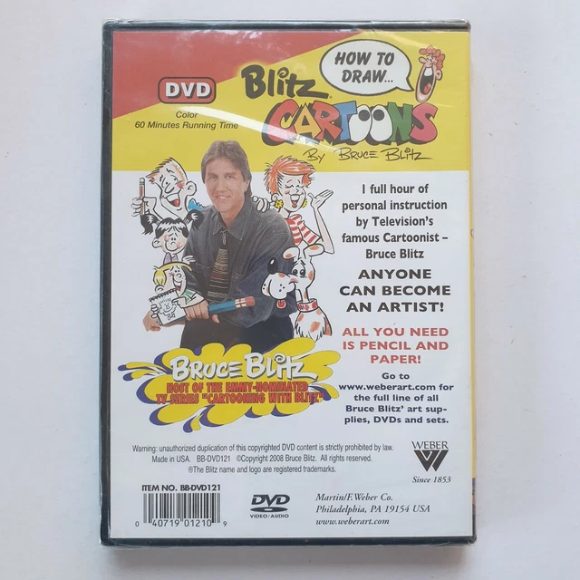 HOW TO DRAW Cartoons with Bruce Blitz (DVD, 2008) Region Free [BRAND ...