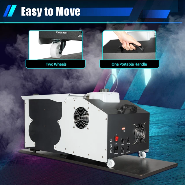 3000W LOW LYING Smoke Fog Machine DMX DJ Stage Fogger Effect w/Remote ...