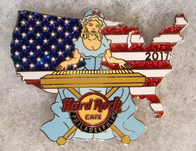HARD ROCK CAFE Philadelphia Betsy Ross Playing Keyboard Prototype Pin ...