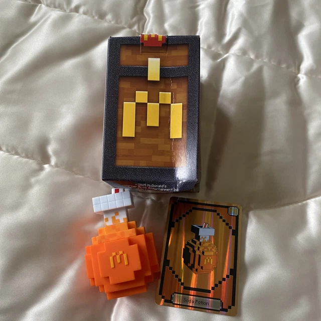 MINECRAFT MCDONALD'S ADULT Happy Meal ‘soda potion’ With Unused ...