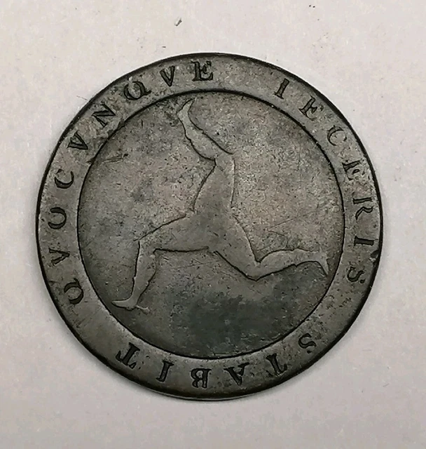 1798 HALF PENNY, George III, Isle Of Man, Milled Copper Coin £19.00 ...