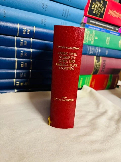 CODE CIVIL SUISSE Et Code Des Obligations Annotés 1999 BY Payot ...