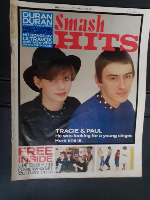 SMASH HITS POP Music Magazine Mar 1983 Paul Weller Tracie En Couverture ...