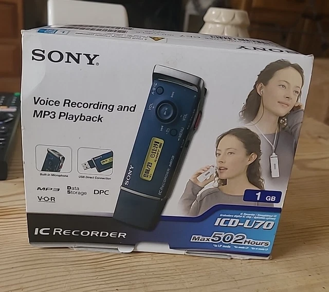 SONY IC RECORDER ICD-U70 Handheld Digital Voice Recorder £0.99 ...