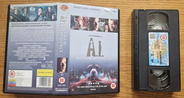 AI ARTIFICIAL INTELLIGENCE VHS/SURR Haley Joel Osment Jude Law Steven ...