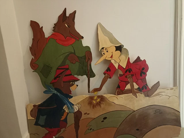 PINOCCHIO IL GATTO E La Volpe Sagoma Legno Anni 60 Rara EUR 150,00 ...