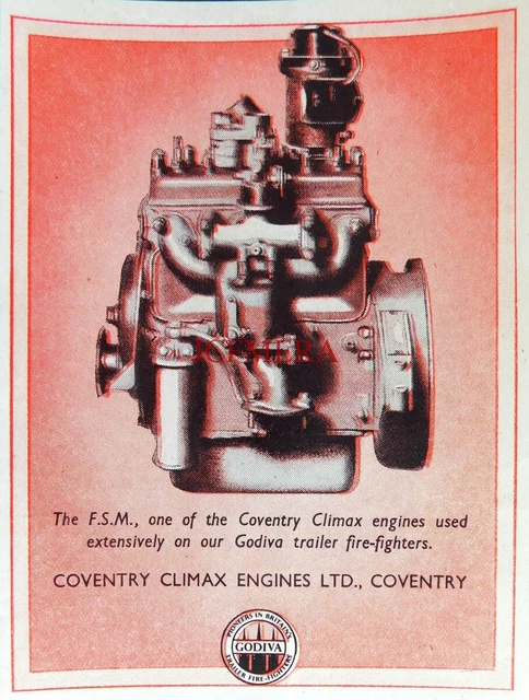 WW2 COVENTRY CLIMAX 'F.S.M' Engines Advert, Small Original 1944 Print ...