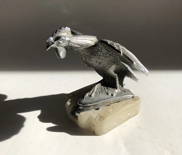 1930S SINGER BANTAM Cockerel Rooster Chicken Car Bonnet Mascot Hood ...