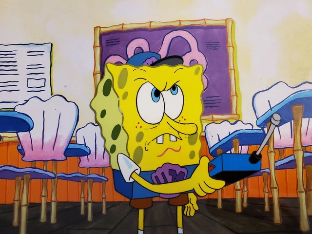 SPONGEBOB SQUAREPANTS ORIGINAL Production Cel Cell Animation Art £371. ...