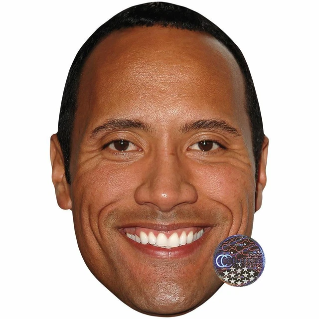 MASQUE EN CARTON Dwayne 'The Rock' Johnson (Smile) EUR 9,05 - PicClick FR