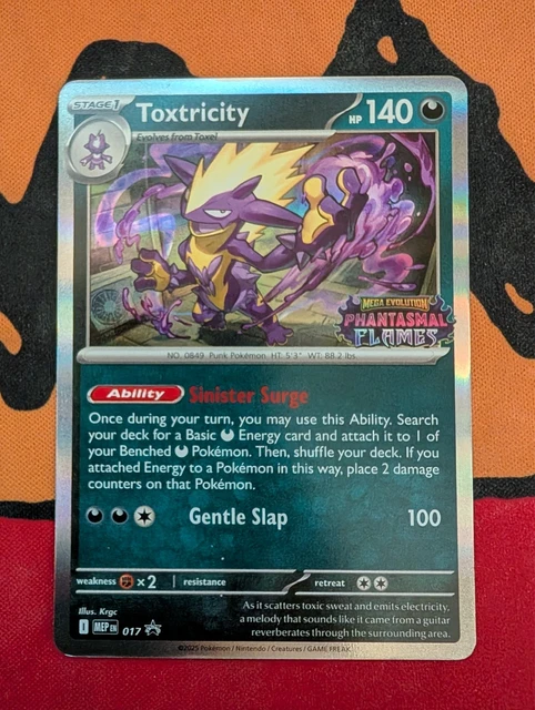 TOXTRICITY PHANTASMAL FLAMES Prerelease Black Star Promo 017 Pokemon ...