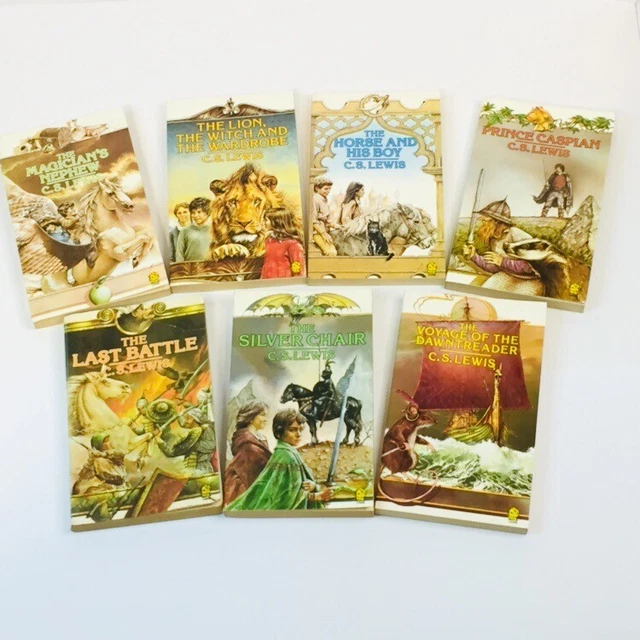 7 X C.S. Lewis Complete Chronicles of Narnia Paperback Book Fantasy Lot ...