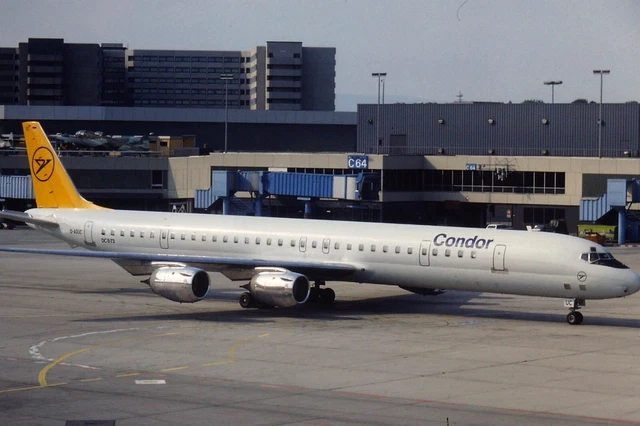 ORIGINAL 35MM COLOUR slide of Condor Douglas DC-8-73CF D-ADUC £11.50 ...