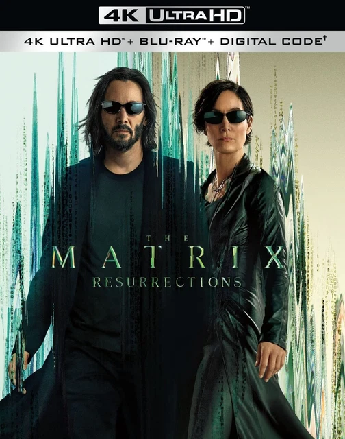THE MATRIX RESURRECTIONS (Blu-ray) Keanu Reeves Carrie-Anne Moss ...