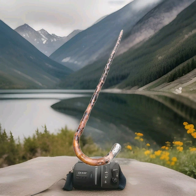 OLD SHAMROCK STERLING Silver Irish Blackthorn Crook Handle Walking ...
