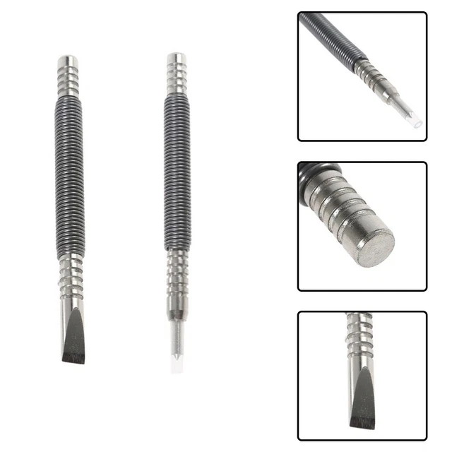 SPRING-TOOL-HAMMERLESS NAIL SET Center Holes Punch Spring Loaded ...