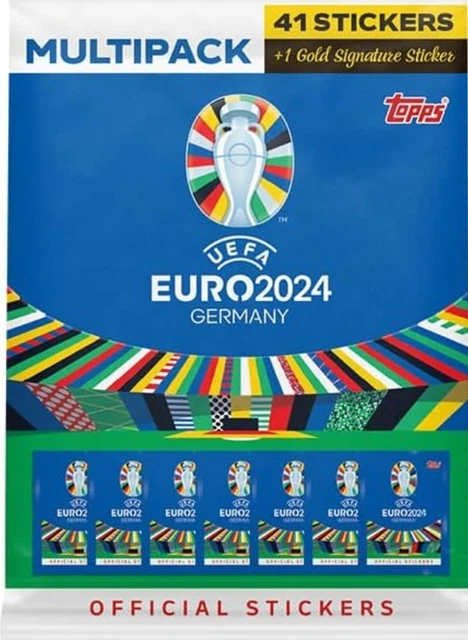 TOPPS UEFA EURO 2024 Germany Official Stickers Collection MultiPack (41 ... TOPPS UEFA EURO 2024 Germany Official Stickers Collection MultiPack (41 ...