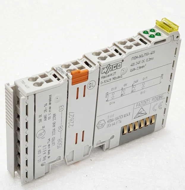 WAGO 750-403 Digital Input Module, 4-Channel, Voltage Rating:24Vdc #17 ...