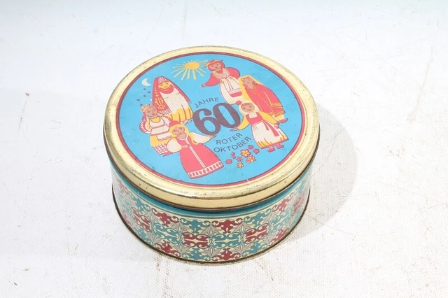 ANCIENNE BOITE DE Conserve Original Collector Boîte 60 Années Rouge ...