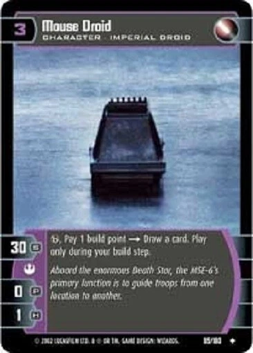 STAR WARS TCG WOTC A NEW HOPE MOUSE DROID 95/180 FOIL NM/M rayures EUR ...