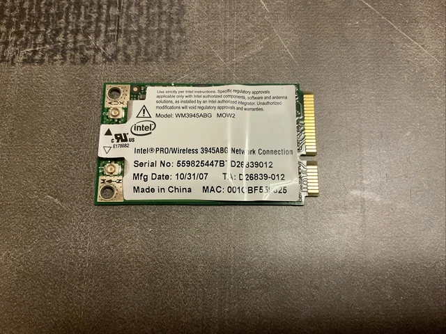 CARTE WIFI MINI-PCI Express Wm3945Abg Mow2 Intel Pro Wireless 3945Abg ...