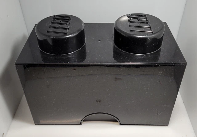 XXL LEGO® LEGO Box Aufbewahrungsbeälter Stein Brick 2x1 schwarz 25 x 12 ...