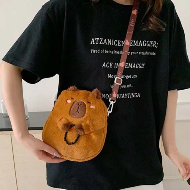 LARGE CAPACITY CAPYBARA Crossbody Bag Cartoon Capybara Handbag Unisex £ ...