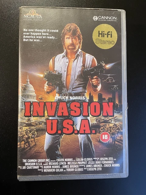 INVASION USA (VHS) 1985 Big Box Chuck Norris, Richard Lynch Action ...