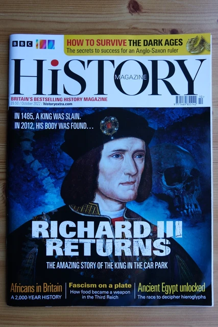 BBC HISTORY MAGAZINE OCTOBER 2022 RICHARD III RETURNS £2.99 - PicClick UK