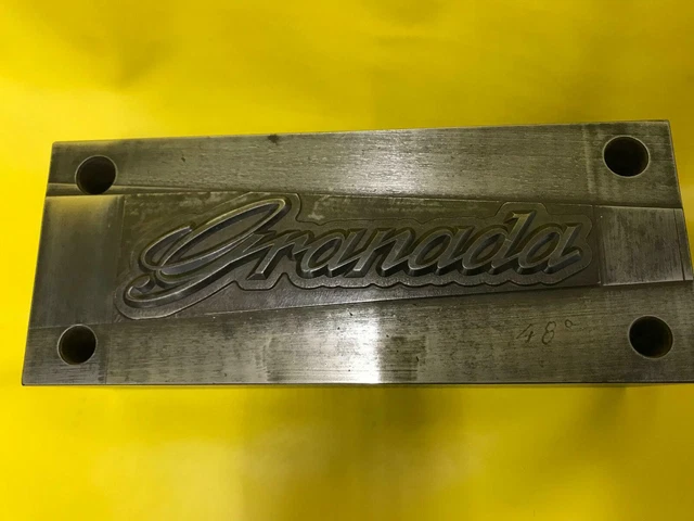 ORIGINAL FORD GRANADA emblem tool stamp lettering character chrome logo ...
