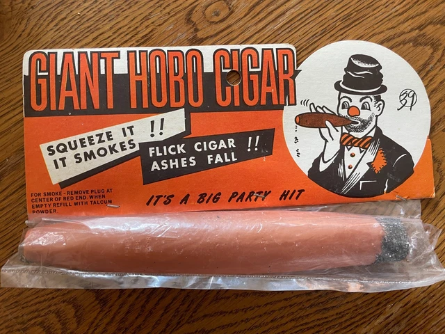 GIANT FAKE HOBO CIGAR Gag Joke Costume Plastic Prop Toy Halloween ...