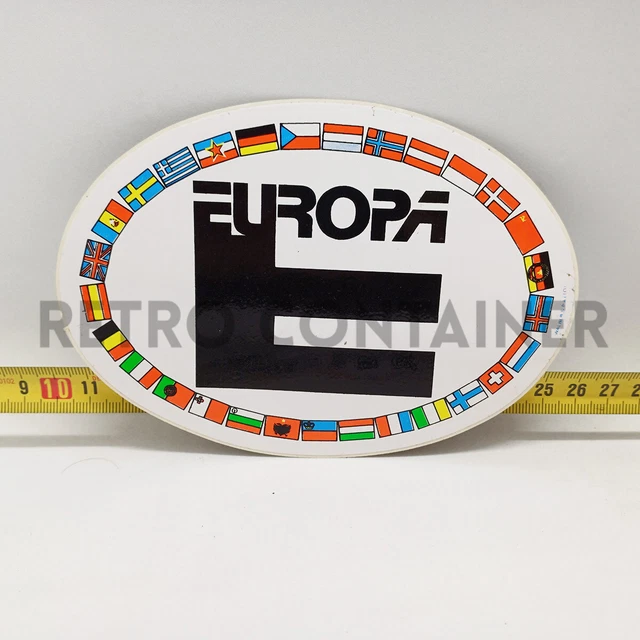 ADESIVO VINTAGE STICKER Aufkleber 80's - Logo Europa Targa Auto RIF. G1 ...