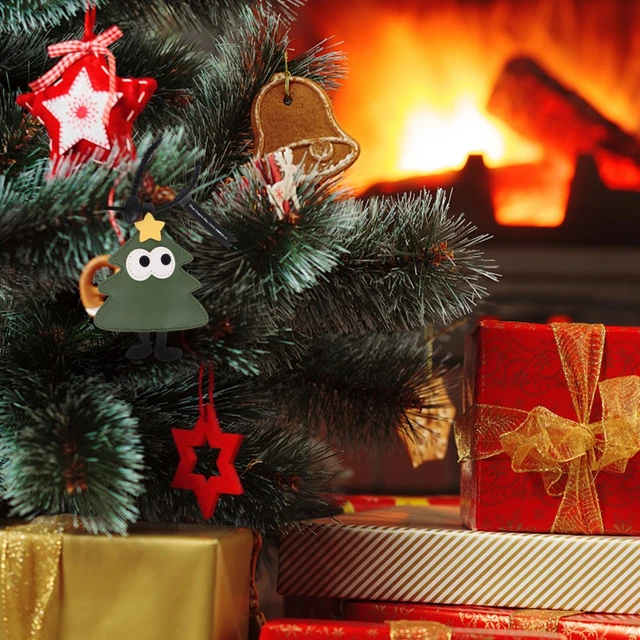 CHRISTMAS TREE KEYCHAIN Cartoon Id Tags Cute Key Ring Luggage Suitcase ...