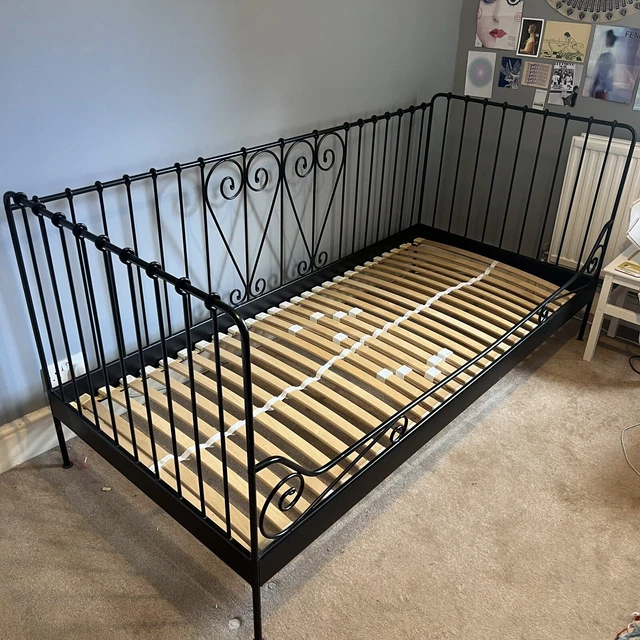 IKEA MELDAL BLACK Metal Frame Daybed £20.00 - PicClick UK